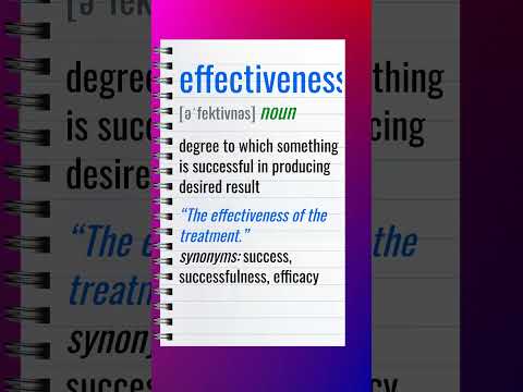 EFFECTIVENESS (C1 Advanced) Learn English Vocabulary