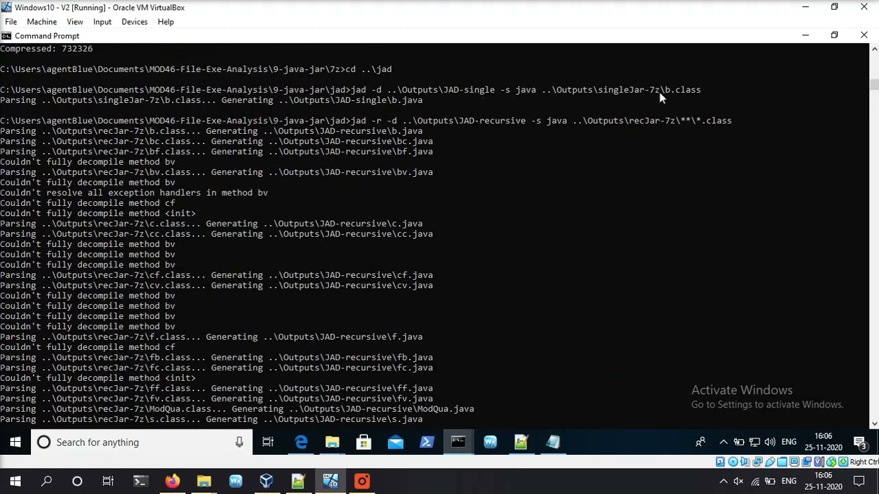 Decompile a malicious Java executable