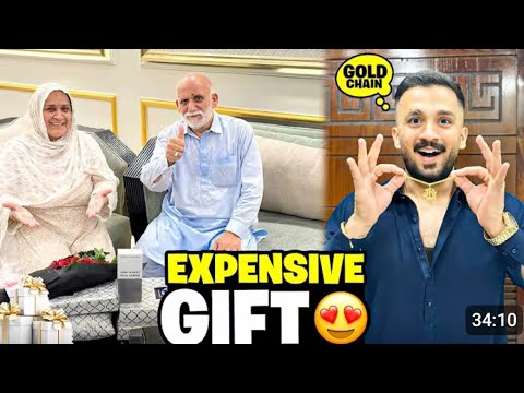 Expensive gift all the way of Canada 😨 heavy gold chain
