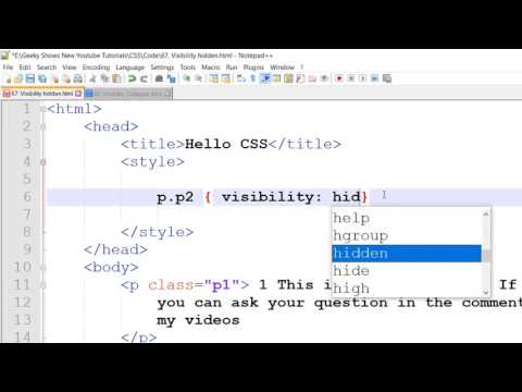 Learn Visibility Property in CSS Hindi - Mind Luster