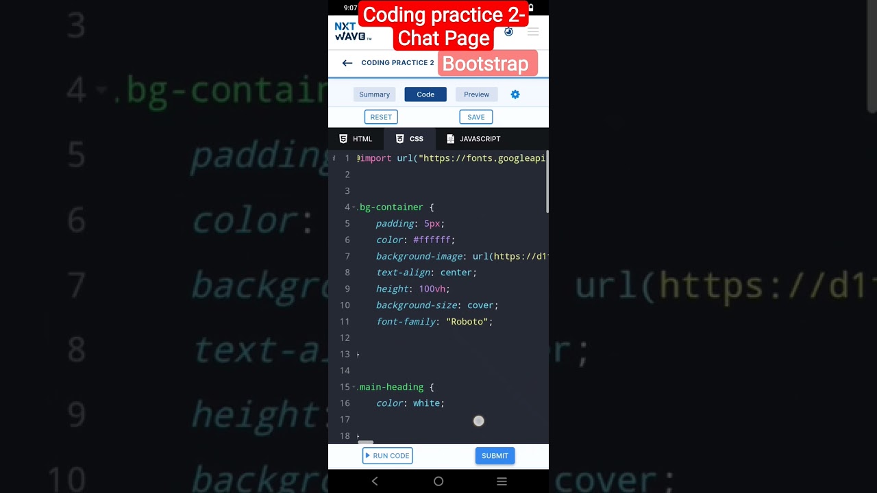 Coding practice 2 Chat Page Bootstrap #nxtwave