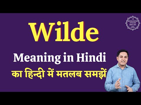 Wilde meaning in Hindi | Wilde ka matlab kya hota hai | English to hindi