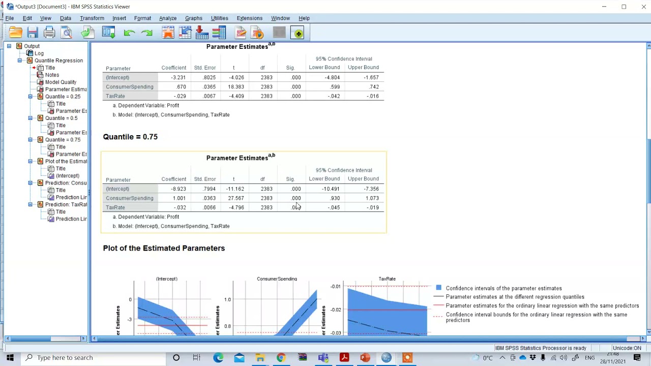 Performing Quantile Regression in SPSS
