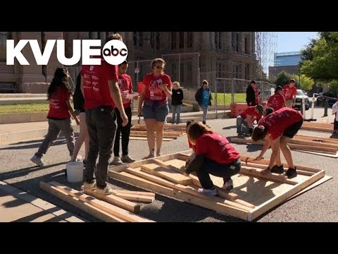 Habitat for Humanity builds house in front of Texas State Capitol