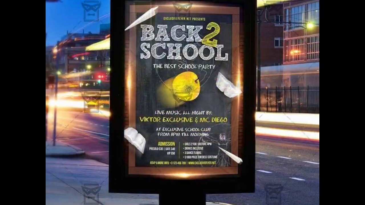 Back To School Party - Premium A5 Flyer Template