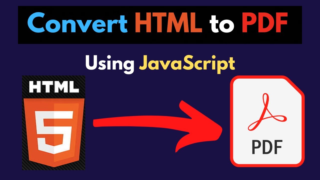 How to Generate PDF in HTML using JavaScript