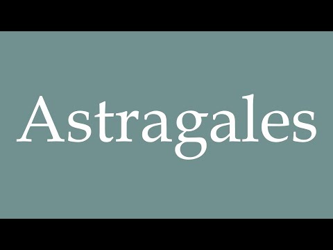 How to Pronounce ''Astragales'' (Astragals) Correctly in French