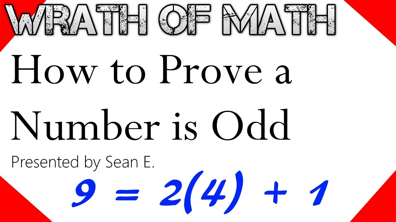 How to Prove a Number is Odd