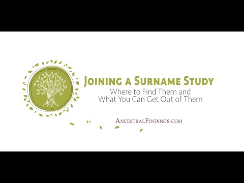 AF-070: Discovering Surname Studies: How To Find and Benefit From Them | Ancestral Findings Podcast