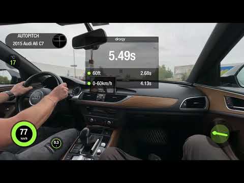 Audi A6 C7 1.8TFSI AT FWD 2015 STOCK. 0-100 acceleration.