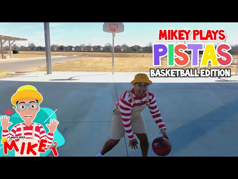 Mikey Plays Pistas & Basketball | Spanish Vocabulary | Teaching Kids Spanish | Learn With Mikey