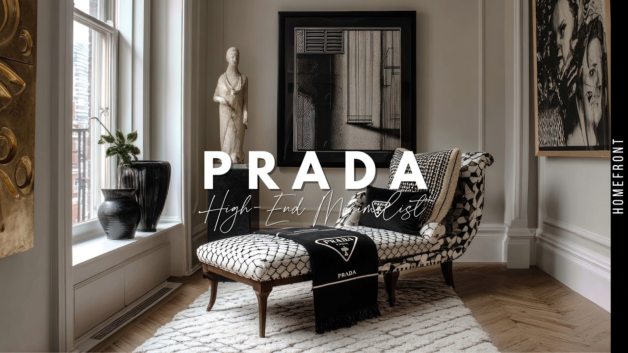 Prada Inspired Interior Design: Luxury Minimalist Home Tour with Timeless Elegance