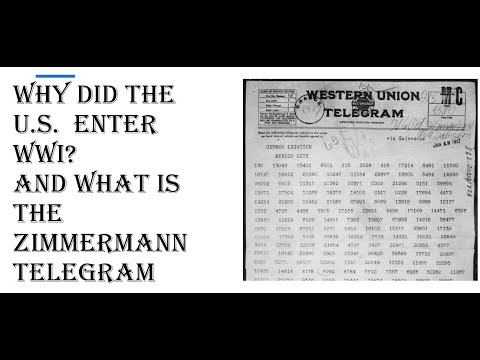 Lusitania and the Zimmermann telegram. How the U.S. entered WWI
