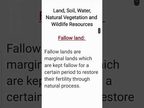 What is Fallow land