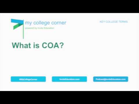 What is COA? #MyCollegeCorner