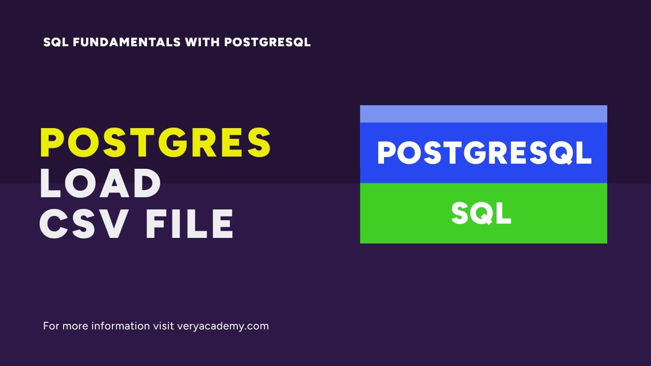 Load CSV Data into PostgreSQL | SQL Fundamentals with PostgreSQL