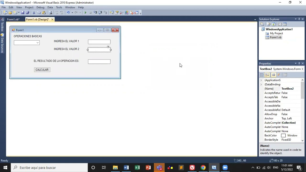 PRACTICA 5 COMBOBOX VISUAL BASIC