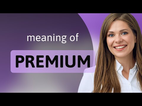 Premium | what is PREMIUM definition