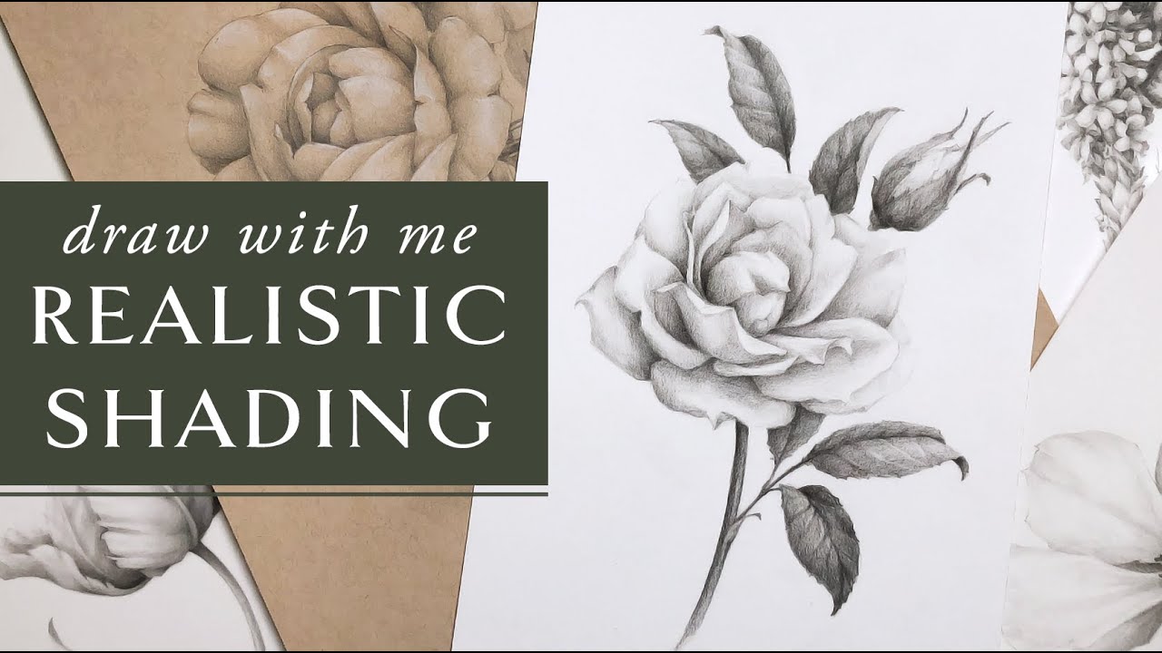 Realistic Pencil Shading - Botanical Flower Drawing and Shading