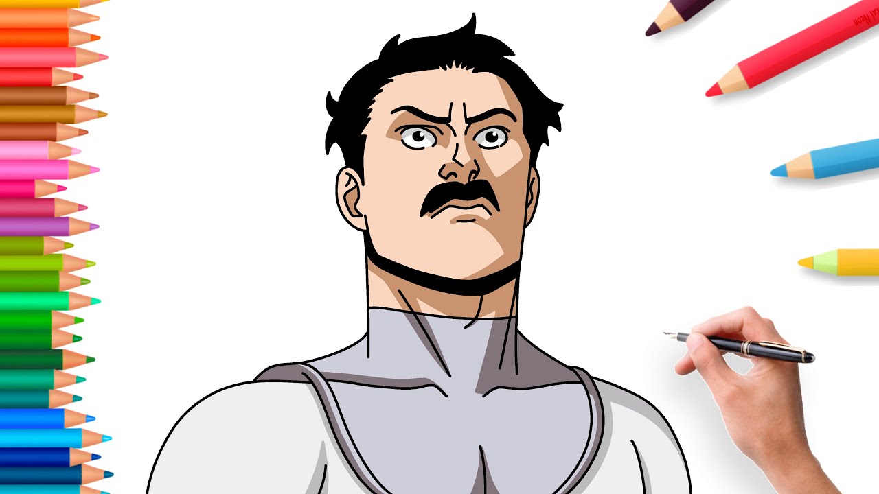 How to draw moustache Mark step by step | Invincible | easy tutorial