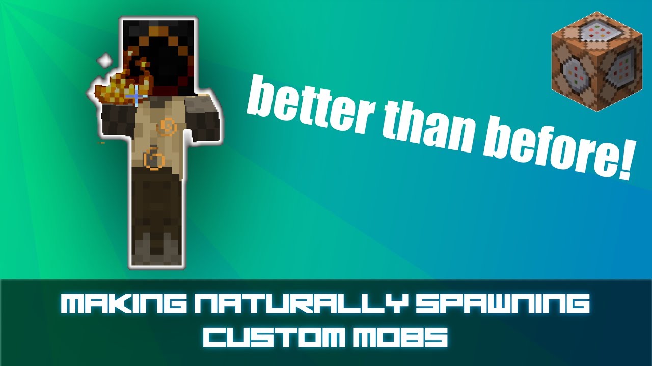 Making Naturally Spawning Custom Mobs, Minecraft 1.12 Command Tutorial