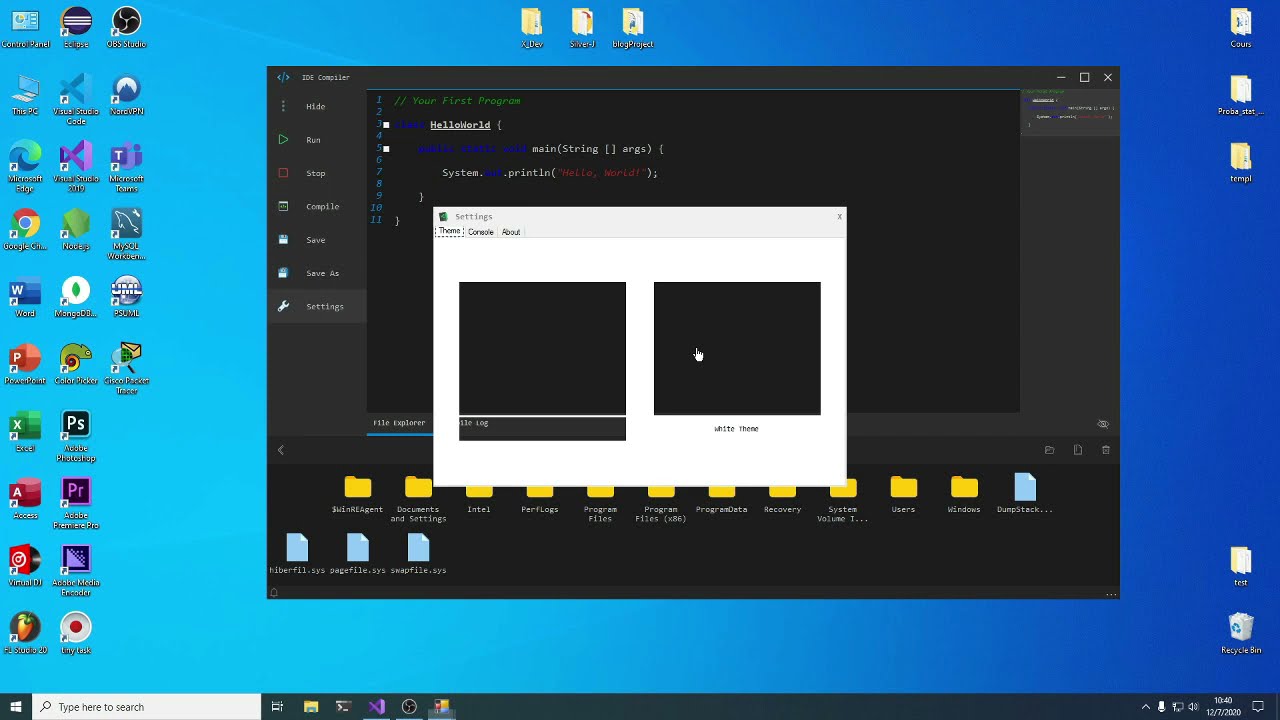Java Compiler IDE | VB.NET/C# | X_Layer