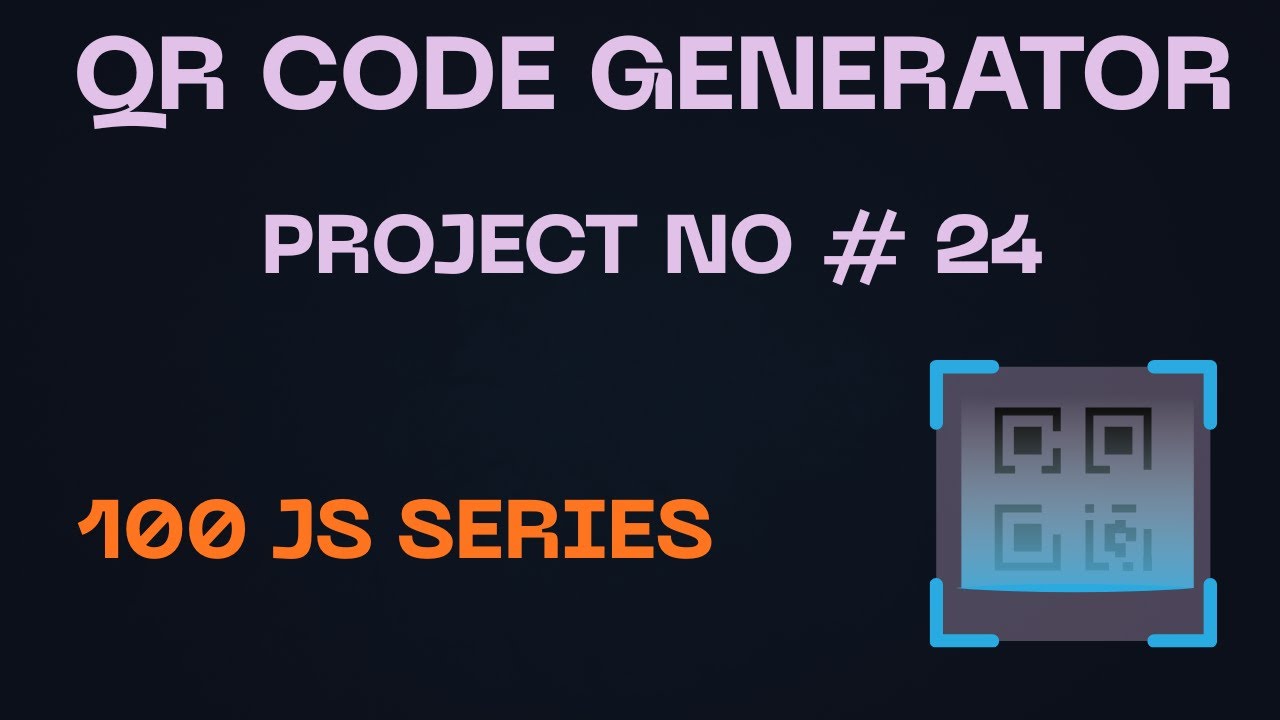 QR Code Generator using HTML, CSS & JavaScript | Modern QR Code App | JavaScript Project #24