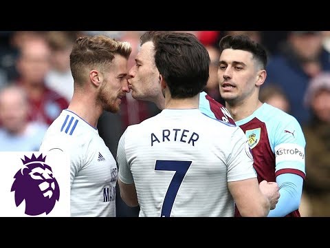 Burnley's Ashley Barnes given yellow card for kiss v. Cardiff City | Premier League | NBC Sports