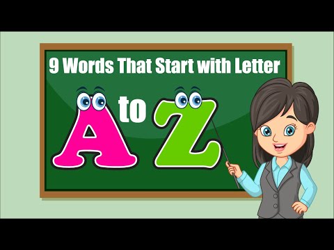 PHONICS A to Z for kids | 9 Words That Start with Letter A to Z for Toddlers | Kids Learning Videos