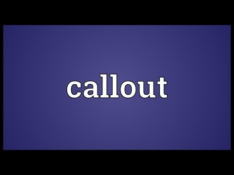 Callout Meaning
