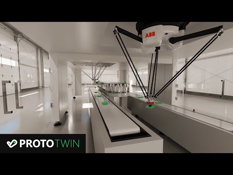 ABB Delta Robot Transfer System | Simulation | Digital Twin