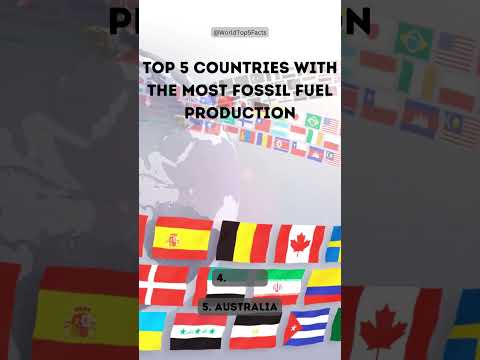 Top 5 Countries with the Most Fossil Fuel Production #fossilfuel #coal #oil #gas #naturalgas #top5