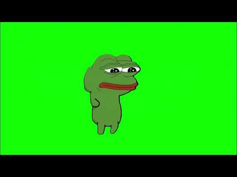 Sad Pepe Frog Dancing_Green Screen 4K 60 fps 1080p