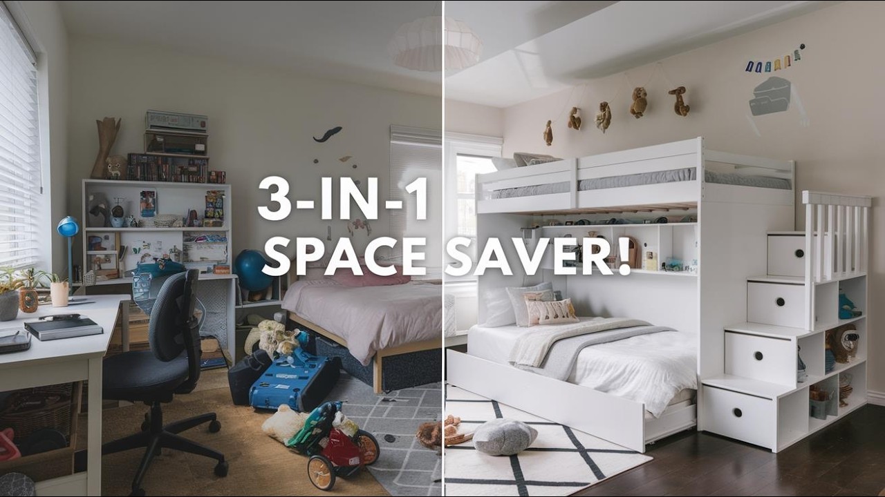 Ultimate 3-in-1 Bunk Bed: Trundle, Stairs & More!