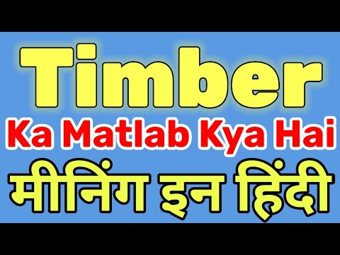 Timber Meaning | Timber Meaning In Hindi | Timber Ka Matlab Kya Hota Hai | Timber Ka Matlab Kya Hai