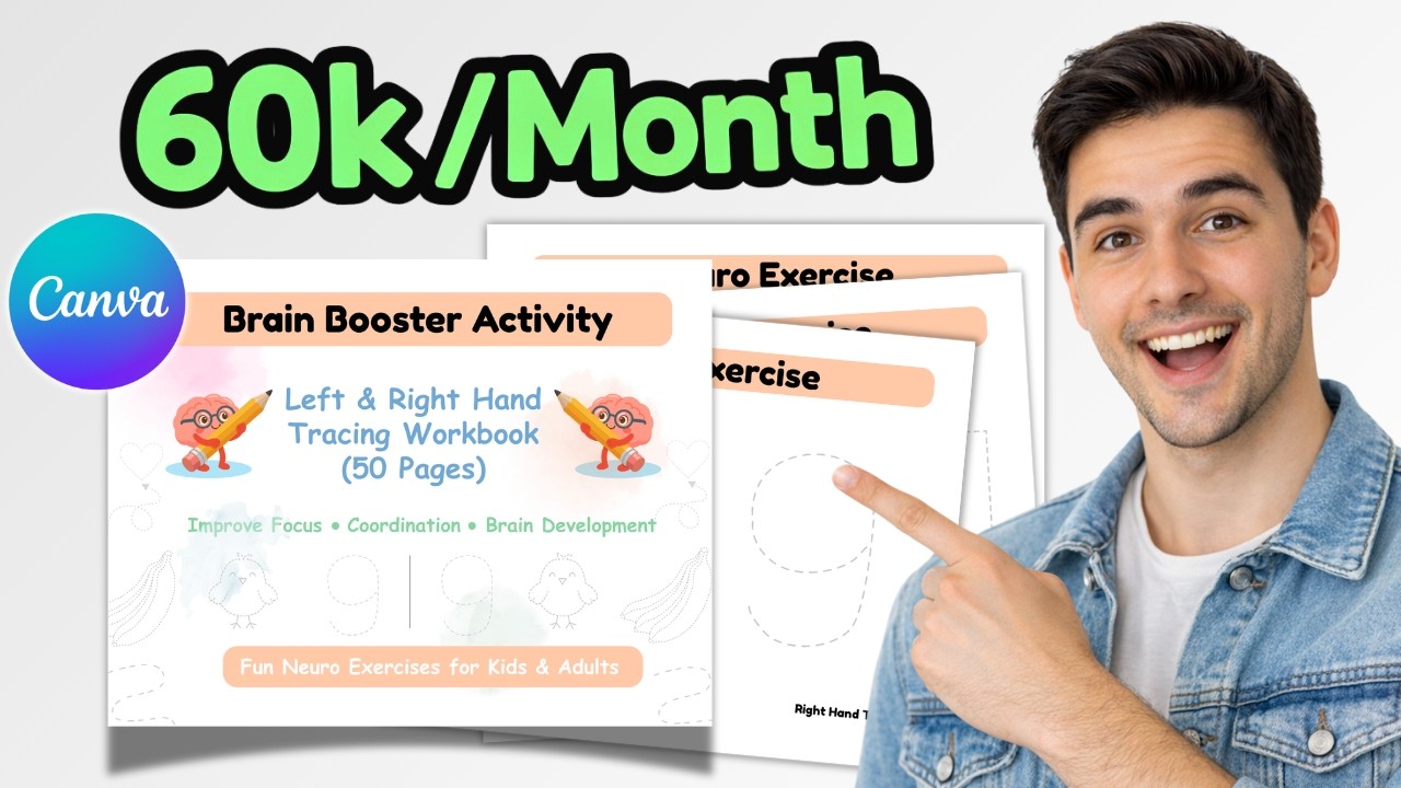 Create a Brain Booster Tracing Workbook in Canva (Sell It on Etsy!)#etsyprintables