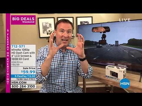 Minolta 1080p HD Dash Cam with 4" LCD Screen and 16GB SD...