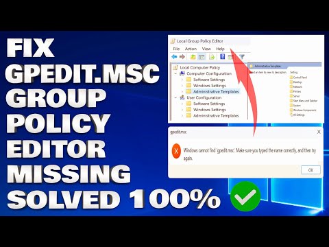 How To Fix the Group Policy Editor (gpedit.msc) Missing and Not Found in Windows 11 | 100% Solved