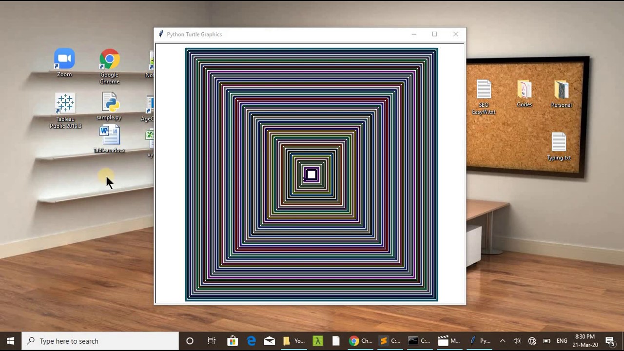Python Turtle Graphics - Recursive squares