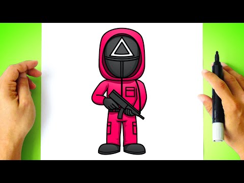 How to DRAW SQUID GAME GUARD Uniform - Squid Game 2