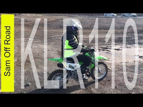 Sam's first ride on his new KLR110