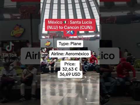 México 🇲🇽: Santa Lucía (NLU) to Cancún (CUN): ✈️🌎#toucharoundtheworld #mexico #santalucia #cancun