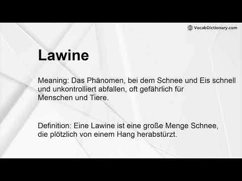 Lawine Meaning