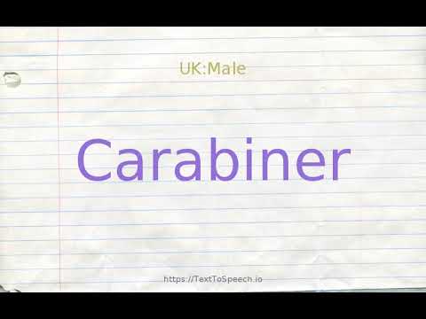 How to pronounce carabiner