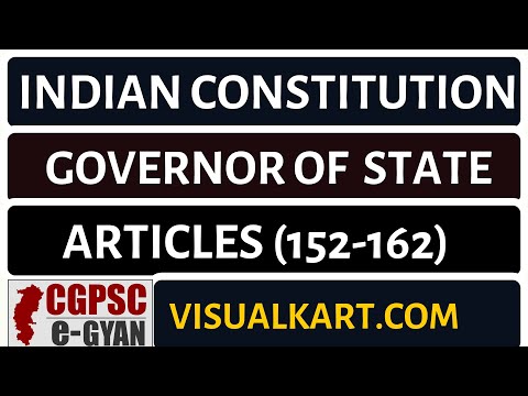 Indian Constitution In English | Governor Of States | Article (152-162) | CG Gk | CGPSC eGYAN