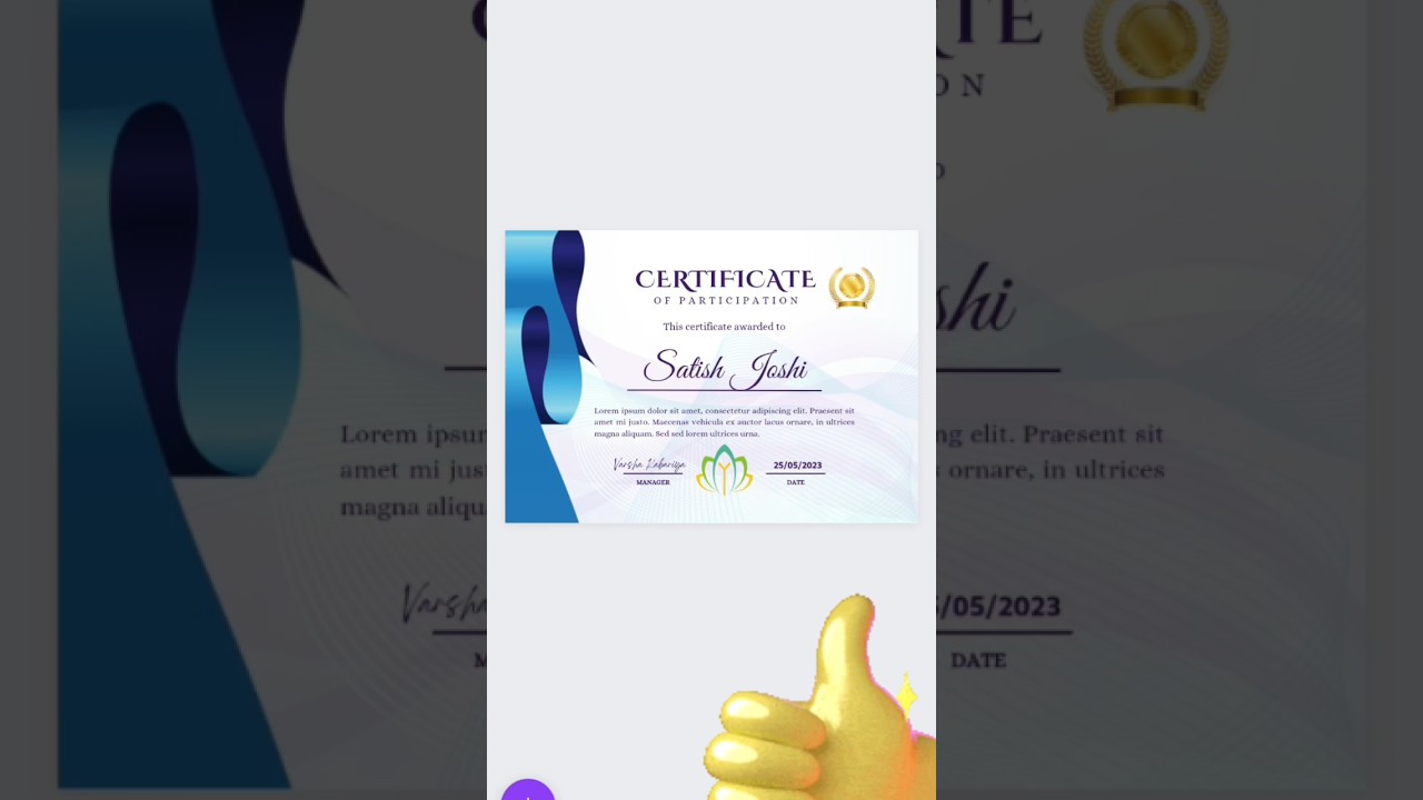 How to Edit inbuilt Certificate design #canva #certificatedesign