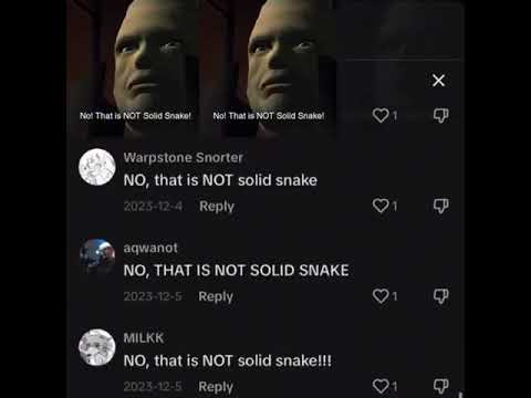 NO. THAT IS NOT SOLID SNAKE #metalgearsolid #meme #solidsnake