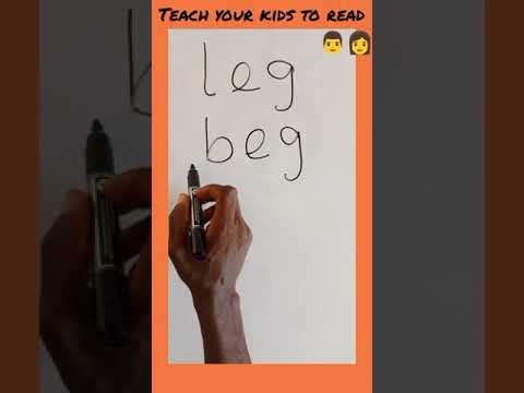 Three-Letter Words with 'eg' Rhymes #education#english #phonics #homeschool #learning #reading