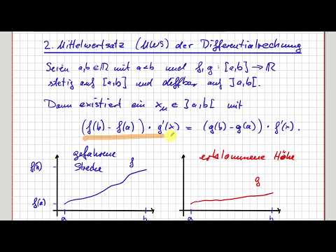 Analysis MWS und Extrema - Der 2. Mittelwertsatz (MWS) - #10-05
