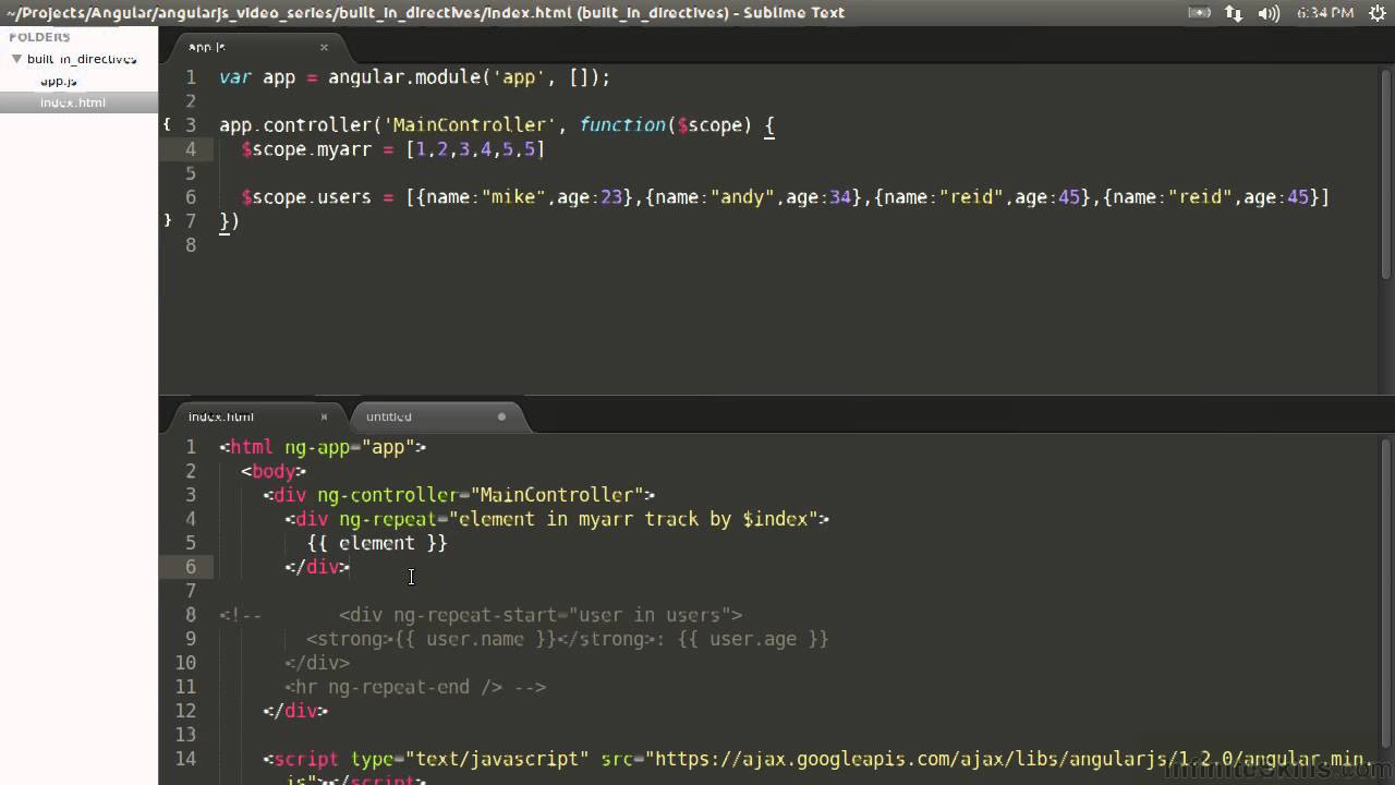 AngularJS Tutorial | ngRepeat